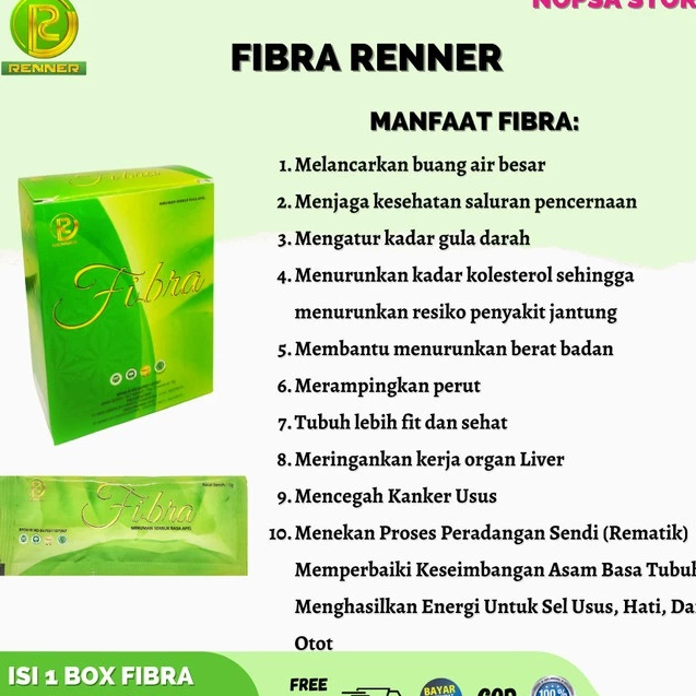 Fibra RENNER / fi-bra APPLE FLAVOR POWDER DRINK 1 BOX CONTAINS 5 SACHET ...