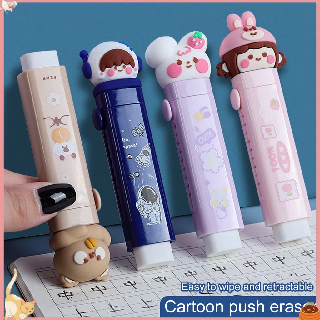 Push Eraser/Sliding Eraser/Sliding Eraser/Mechanical Eraser/Cute Color ...