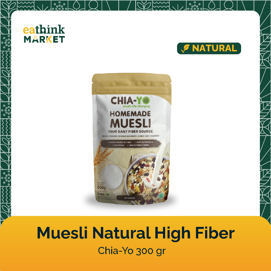 Muesli Natural Without Preservatives and Less Sugar - Chia-Yo 300 gr ...
