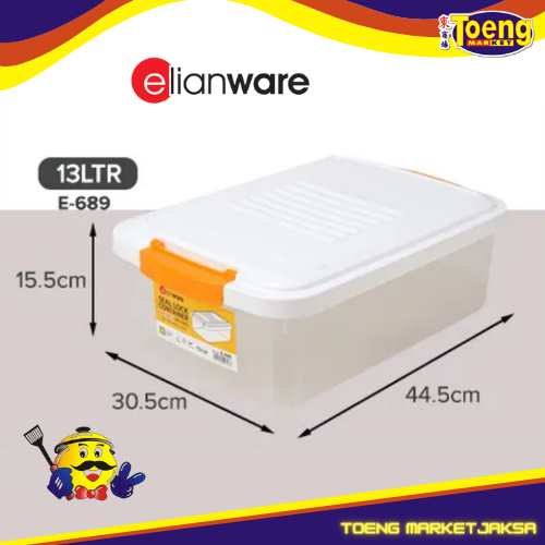 Food STORAGE CONTAINER EZY-LOCK SEAL LOCK CONTAINER 13LTR E-689 ...