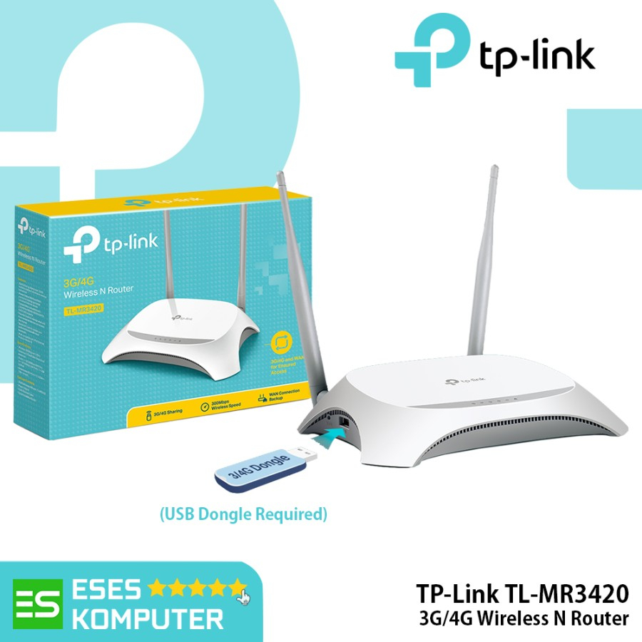 Tp-link 3G/4G Wireless N Router Router - TL-MR3420 (USB Port GSM/CDMA ...