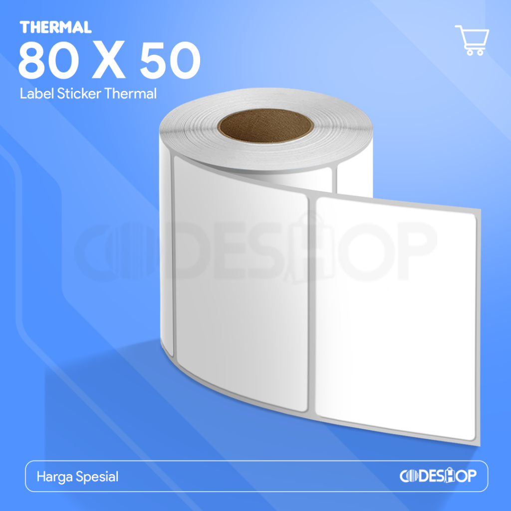 BARCODE STICKER LABEL 80X50MM THERMAL XPRINTER EPSON TMT88IV | Shopee ...