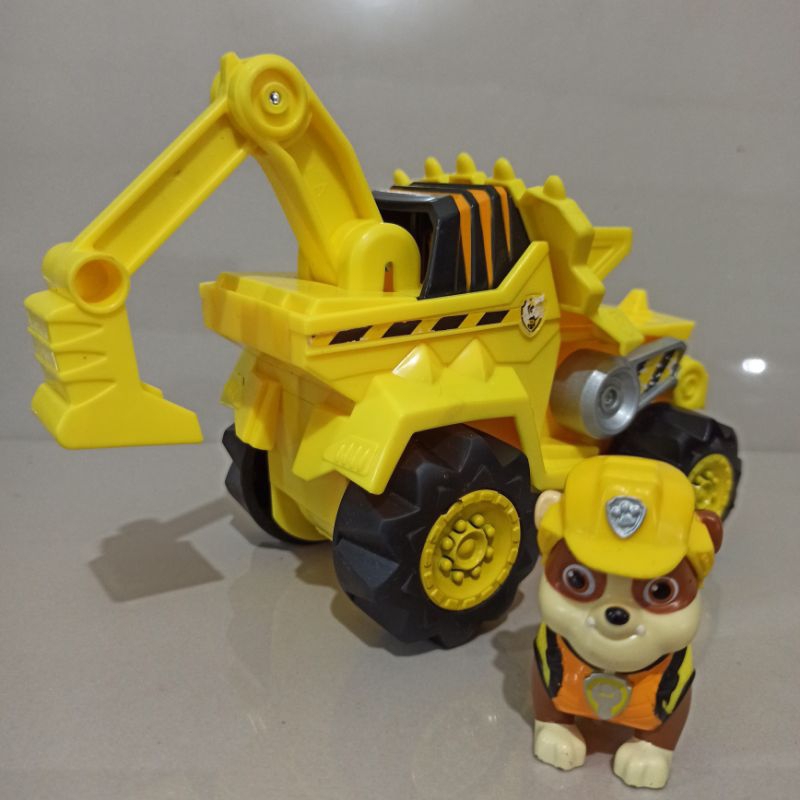 Paw Patrol Nickelodeon Dino Rescue Rubble Deluxe Vehicle | Shopee Singapore