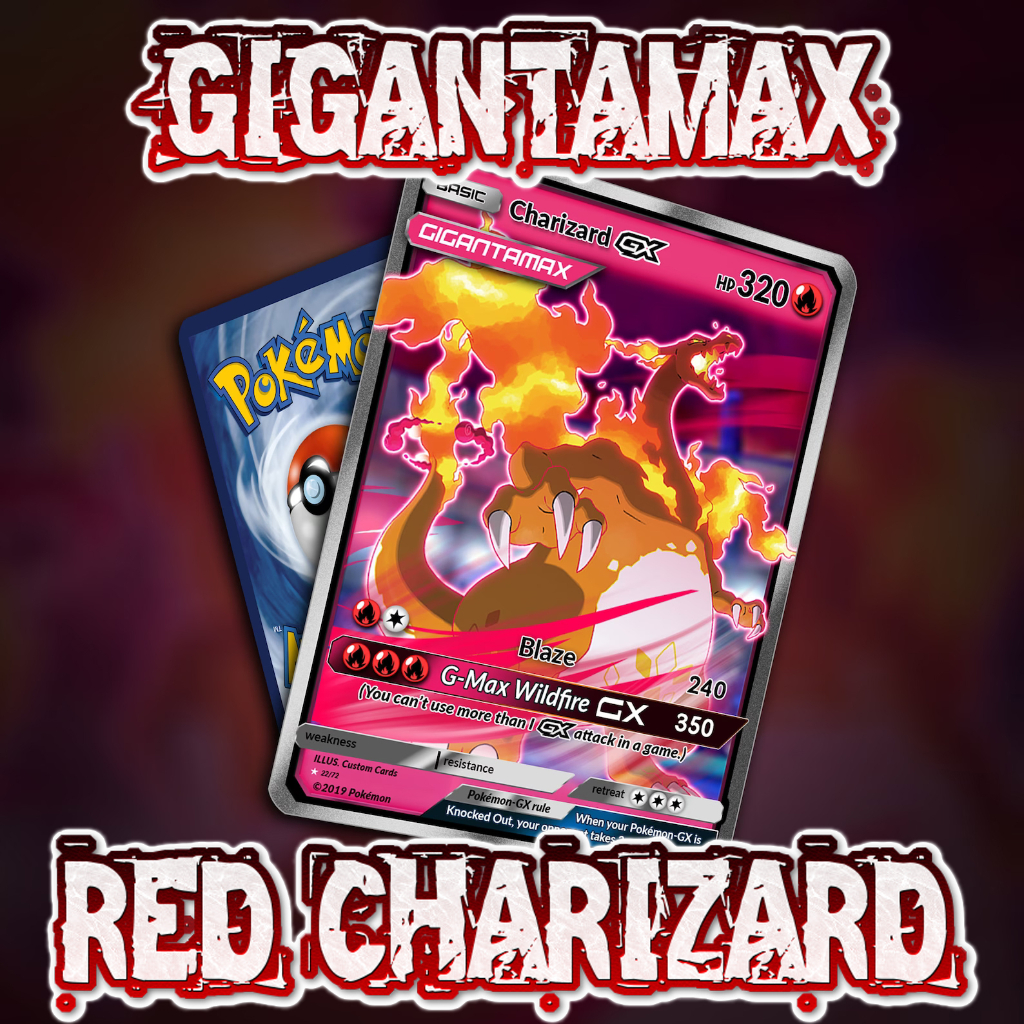 Pokemon TCG HOLOGRAM Card ENGLISH VERSION (GX) - RED CHARIZARD ...
