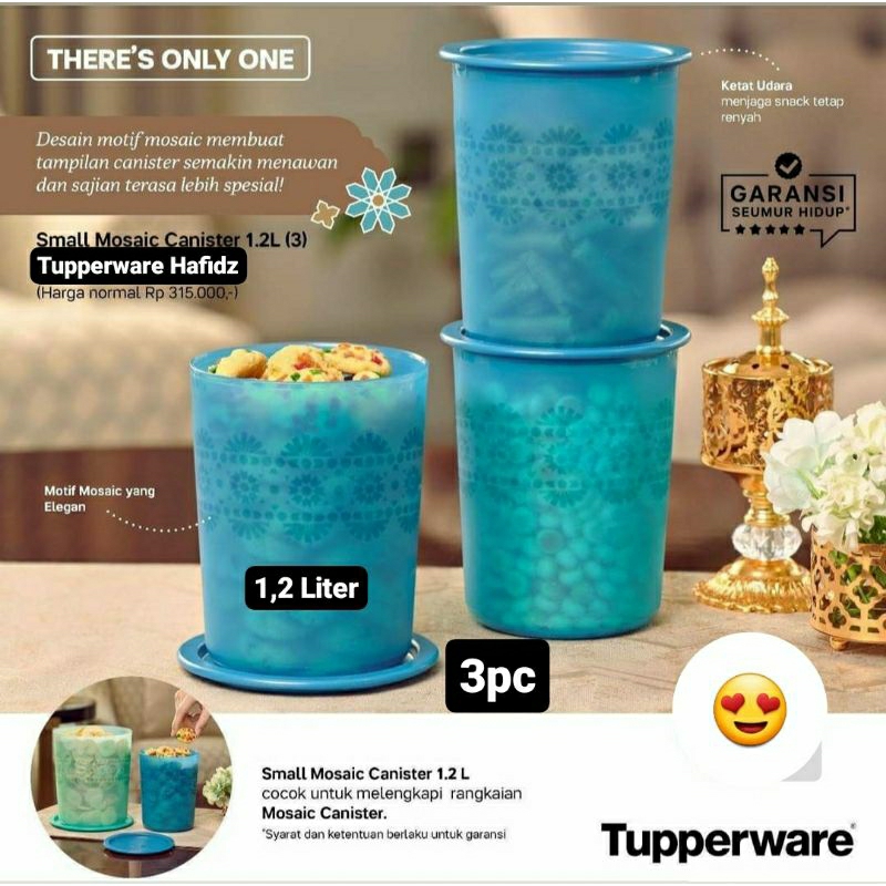 Toples Small Mosaic Canister Tupper...ware Original | Shopee Singapore