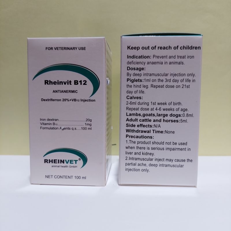 Rheinvit B12 100ml Iron dextran 20% And Vit B12 1mg | Shopee Singapore