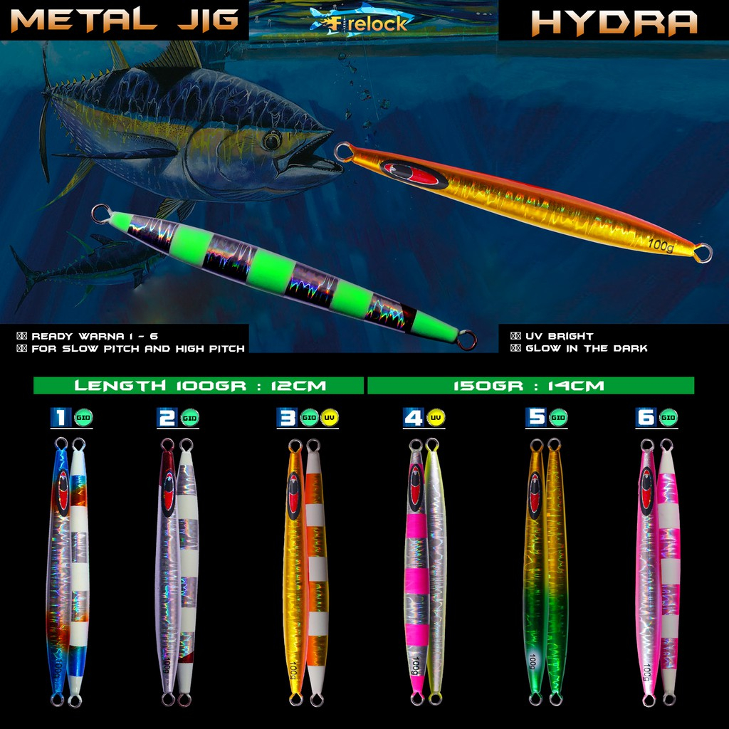 Extra BONUS | Firelock HYDRA 150G metal jig fishing bait | Shopee Singapore