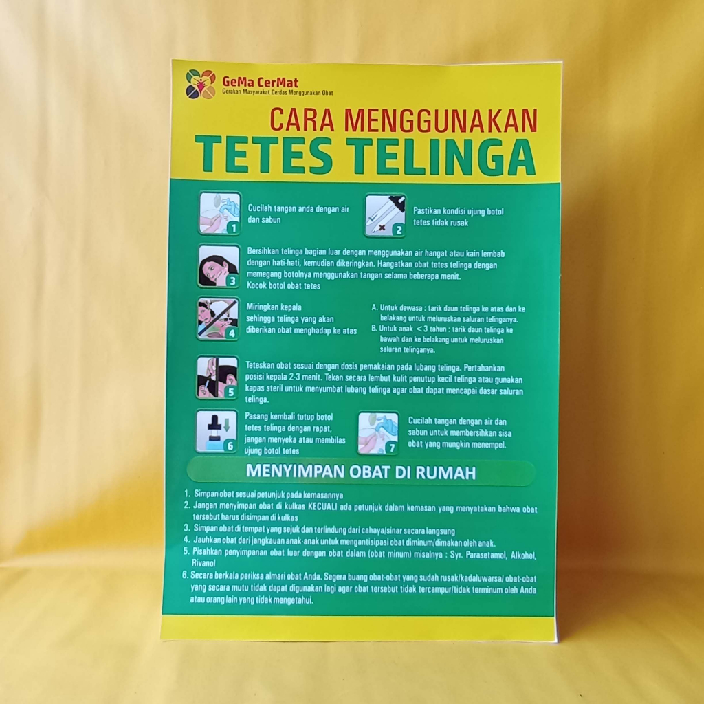 Medicine Poster | Poster How to Use Ear Drops | Ear Drops Instruction ...