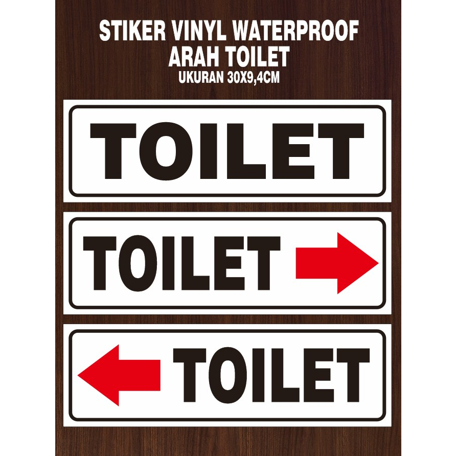 Waterproof toilet sign stickers - toilet direction stickers - toilet ...