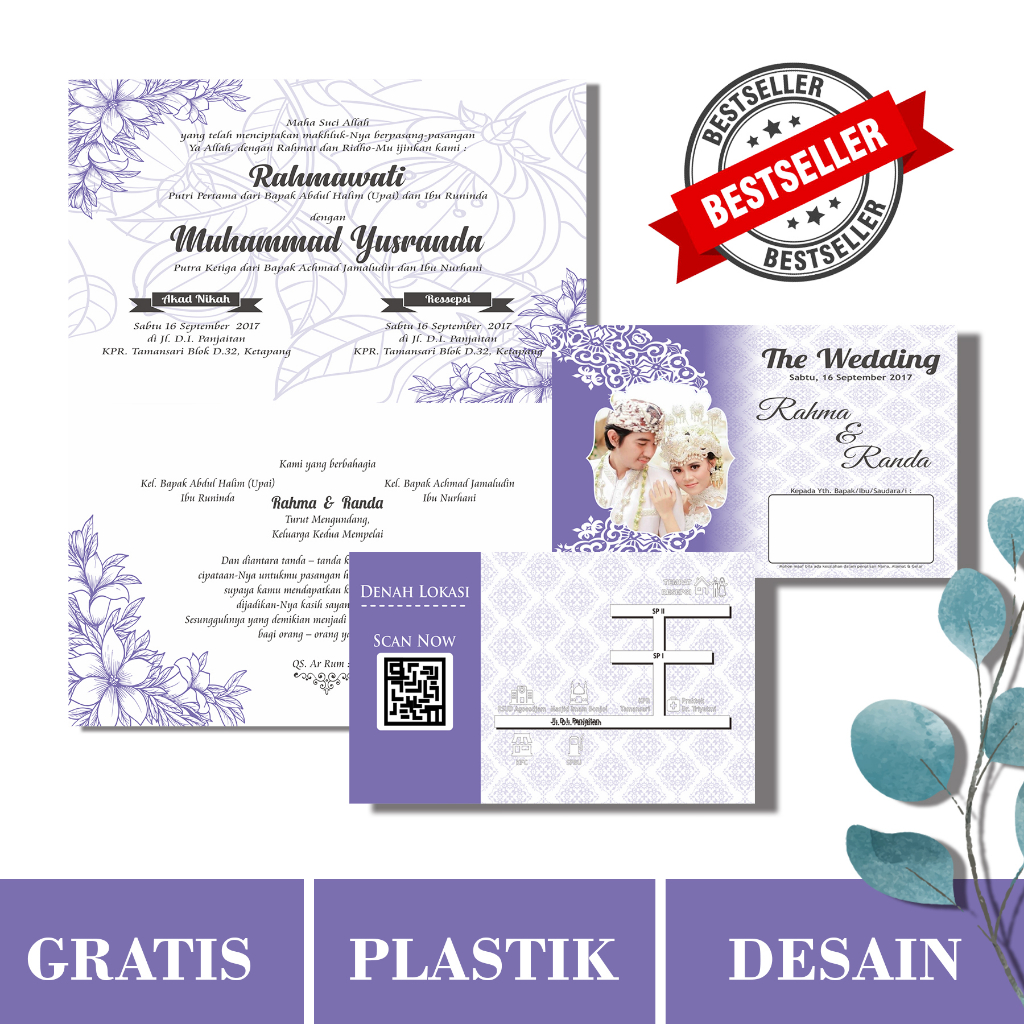 2-fold Wedding Invitation Card Wedding Invitation With Design Request ...