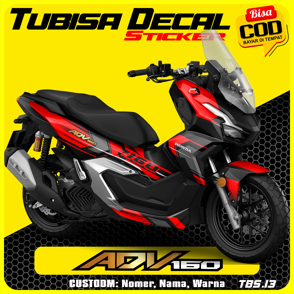 Decal Sticker Striping Full Body ADV 160 Premium Racing. Tbs.13 ...