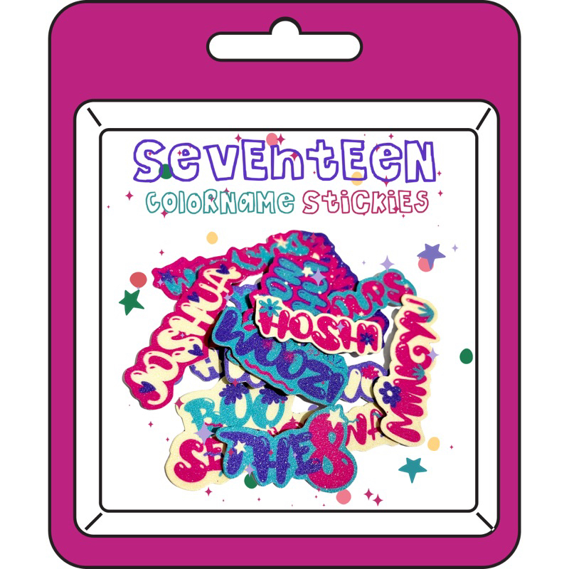 SEVENTEEN COLORNAME STICKER | Shopee Singapore