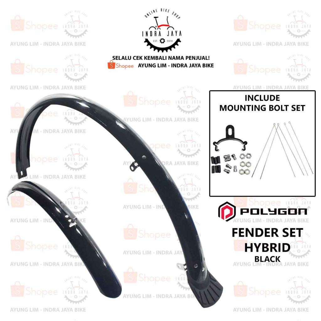 Polygon SPAKBOR / HYBRID FENDER SET - 700c | Shopee Singapore