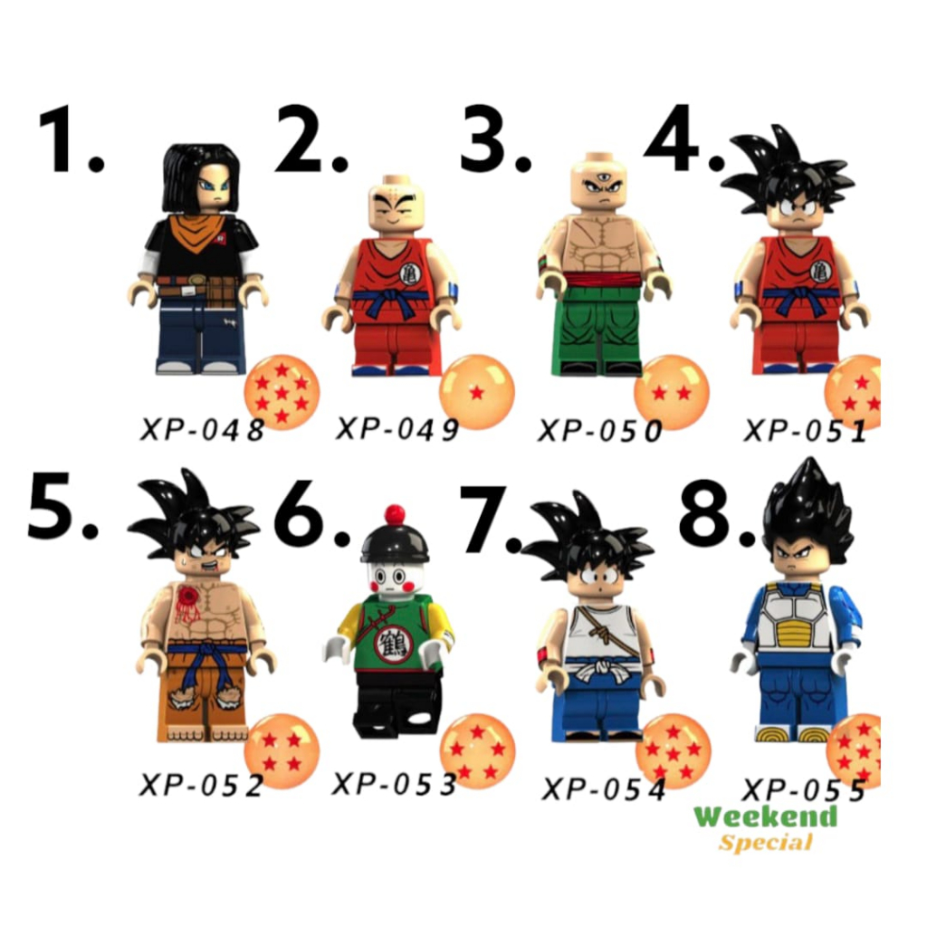 Lego Character Dragon ball Mini figures Anime Character Dragon ball ...