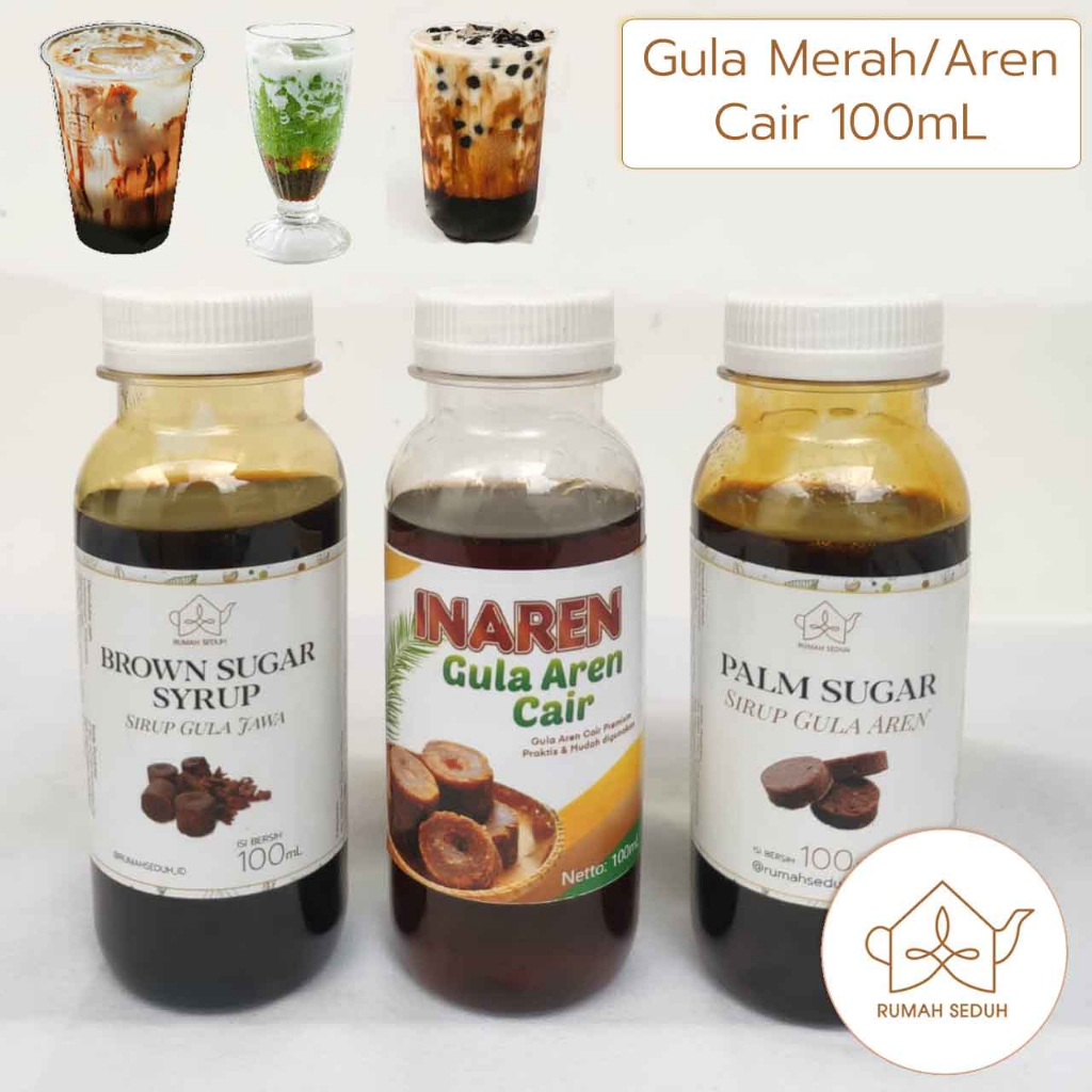 MERAH 100mL Brown Sugar Syrup - Liquid Brown Sugar - Premium Palm Sugar ...