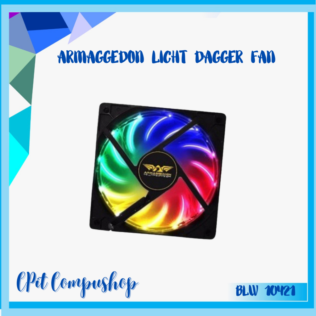 Armaggeddon Licht Dagger Fan 120mm 900RPM 7 Colors LED Casing Fan ...