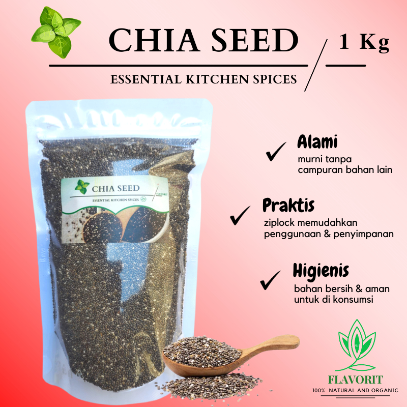 Chia Seed 1Kg Premium Organic Chia Seeds Black Chia Seeds for Diet ...