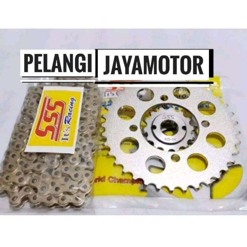 Gear Set Original Sss Uk415 thin gold chain for Cb150R Motorcycle - New ...