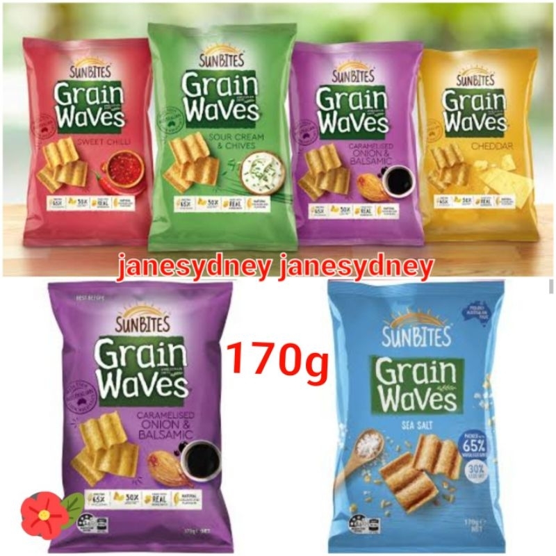 Sun Bites Sunbites Grain Waves Wholegrain Chips Original BBQ Sweet ...