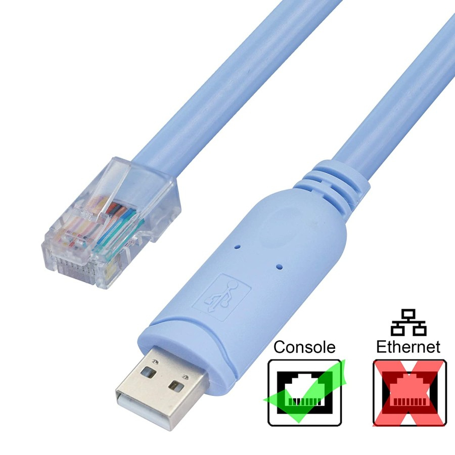 Rj45 Flat USB Cable/USB to Rj45 Console Cable | Shopee Singapore