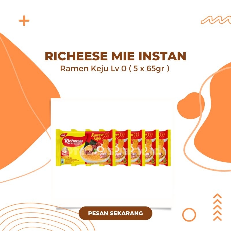 Richeese Fire Cheese Ramen Instant Noodles Level 0 (5 x 65gr) | Shopee ...