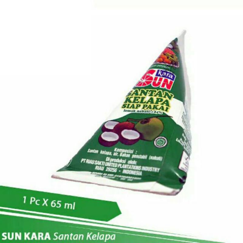 Sun Kara Coconut Milk Cones 65ml Cream 20gr Coconut Milk Powder ...