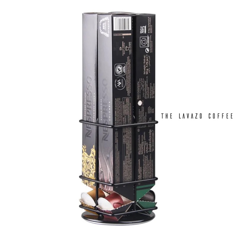 Nespresso Capsule Rack Holder Storage | 360 Rotating Capsule Tower ...