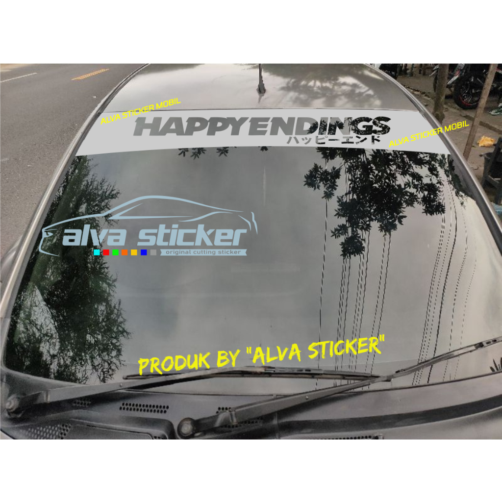 Sticker happy endings windshield jdm style cutting sticker Car ...
