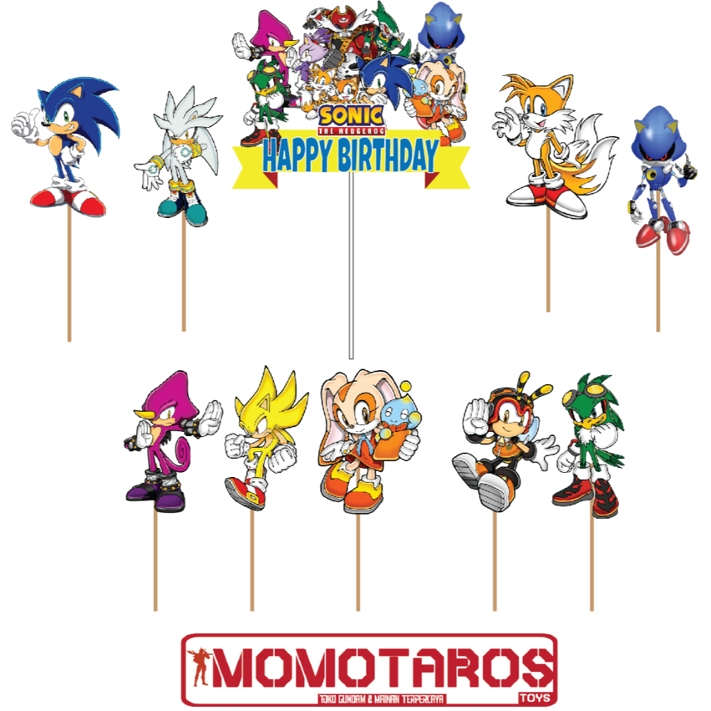 Cake Topper Sonic cartoon and friends set | Shopee Singapore