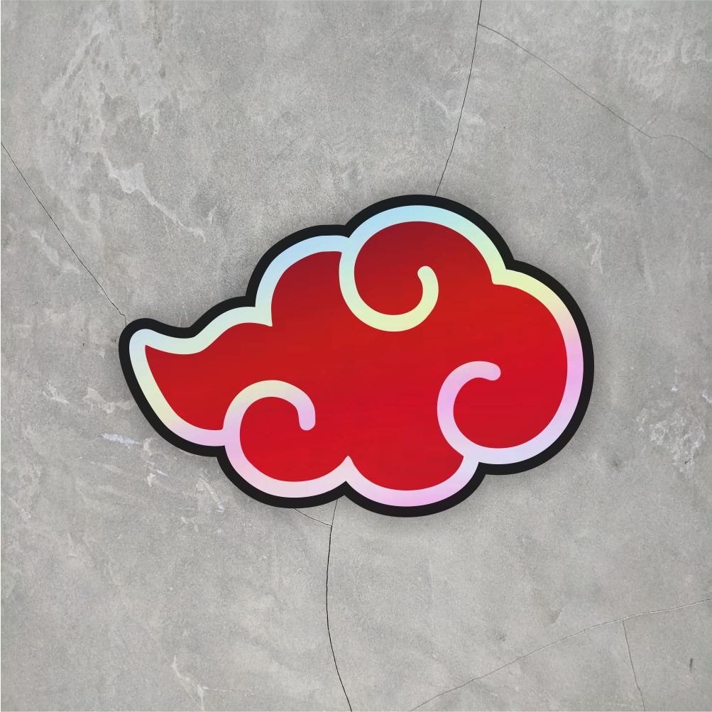 HP Anime Akatsuki Cloud Logo Sticker Hologram sticker cellphone ...