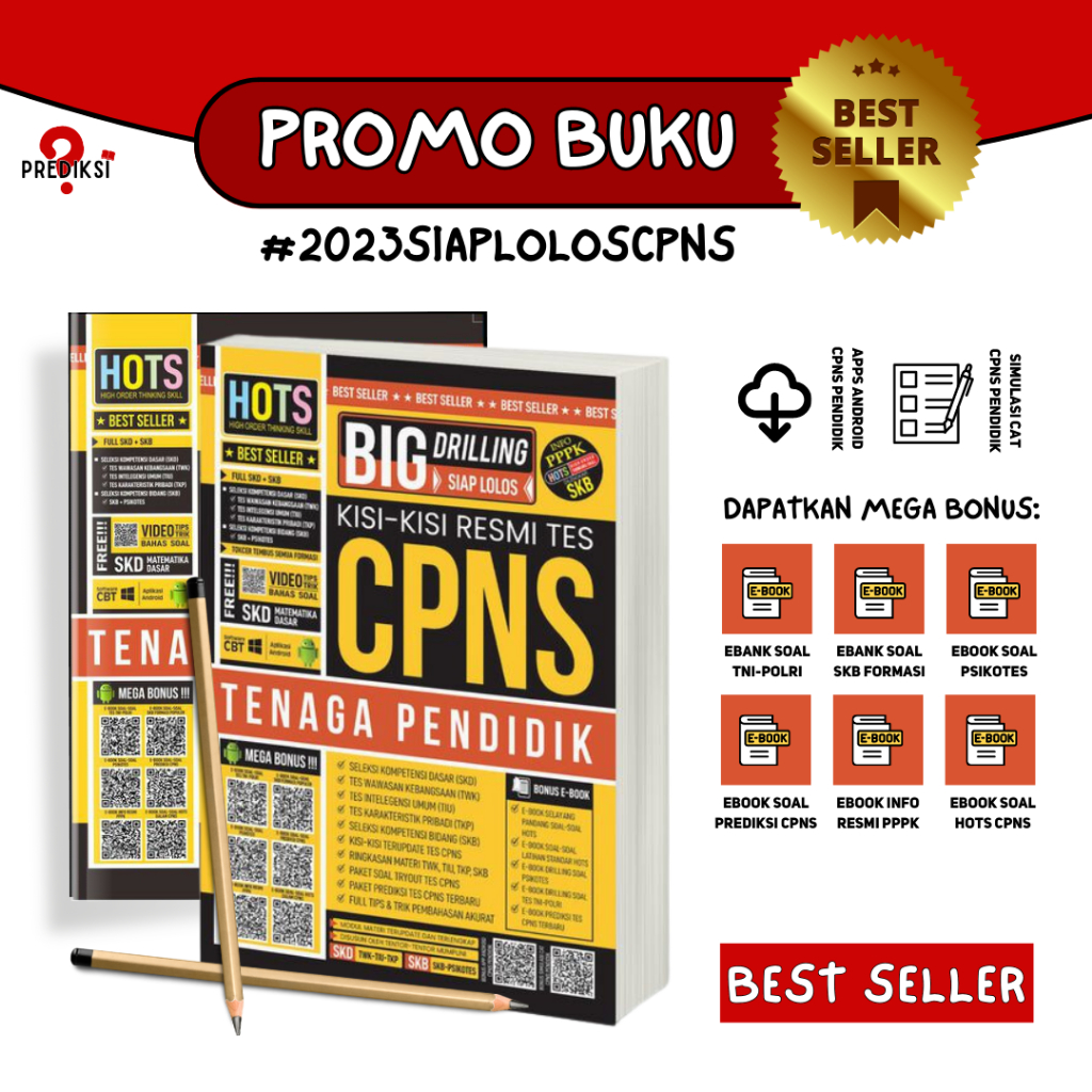 Big sale !! Cpns Test Book 2023 2024 Educators HOTS Big Bank Drilling ...