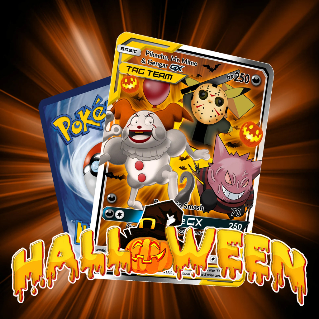 Pokemon Card TCG HOLOGRAM SPECIAL HALLOWEEN PIKACHU MR. Mime GENGAR ...