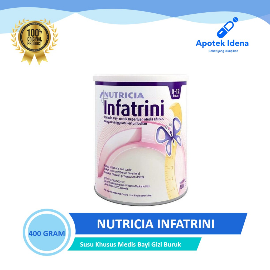 Nutricia Infatrini Milk Powder 400gr Vanilla Flavor Formula Children's ...