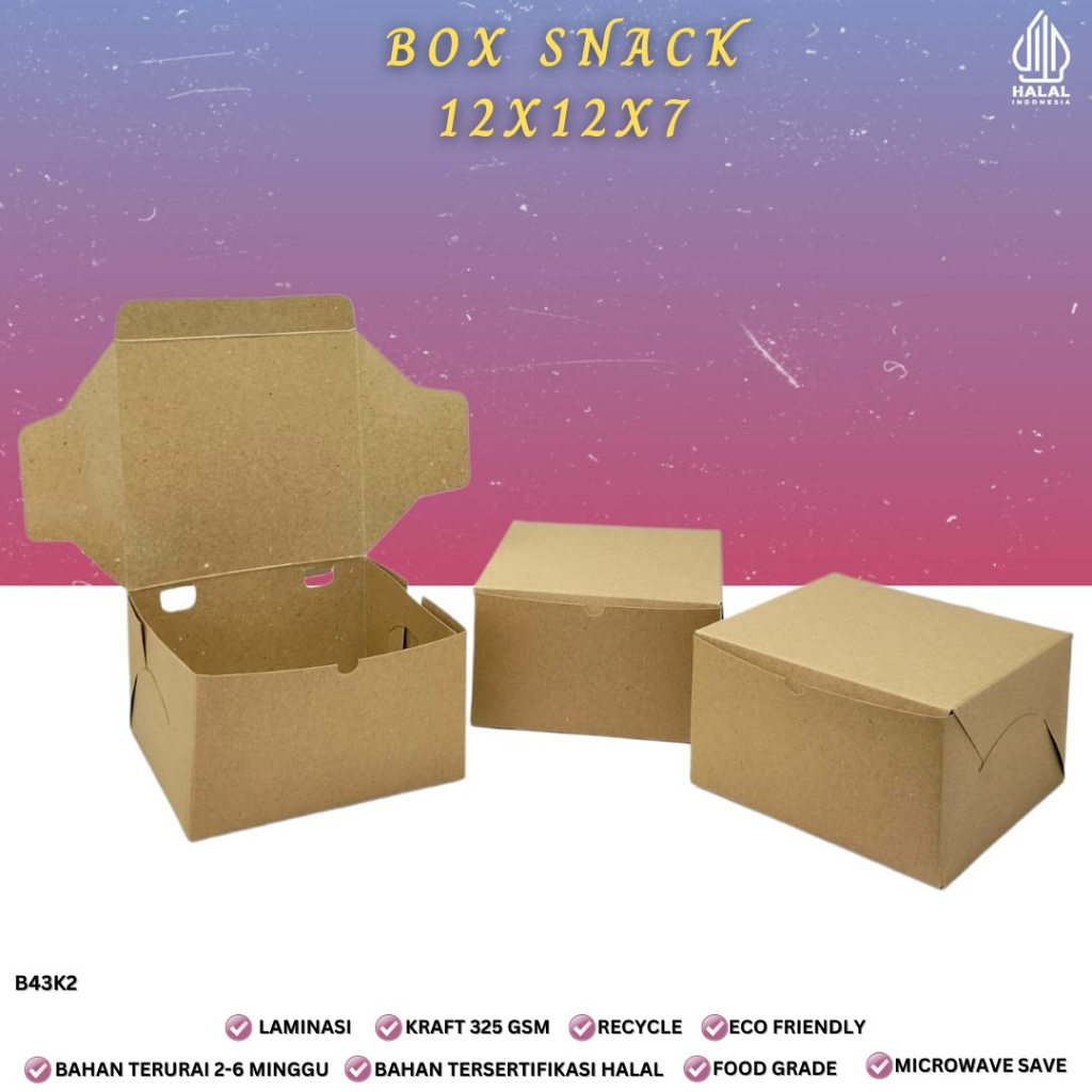 Snack Box12x12 Snack Box 12x12 Snack Box 12X12X7 (B43K2-Laminated ...