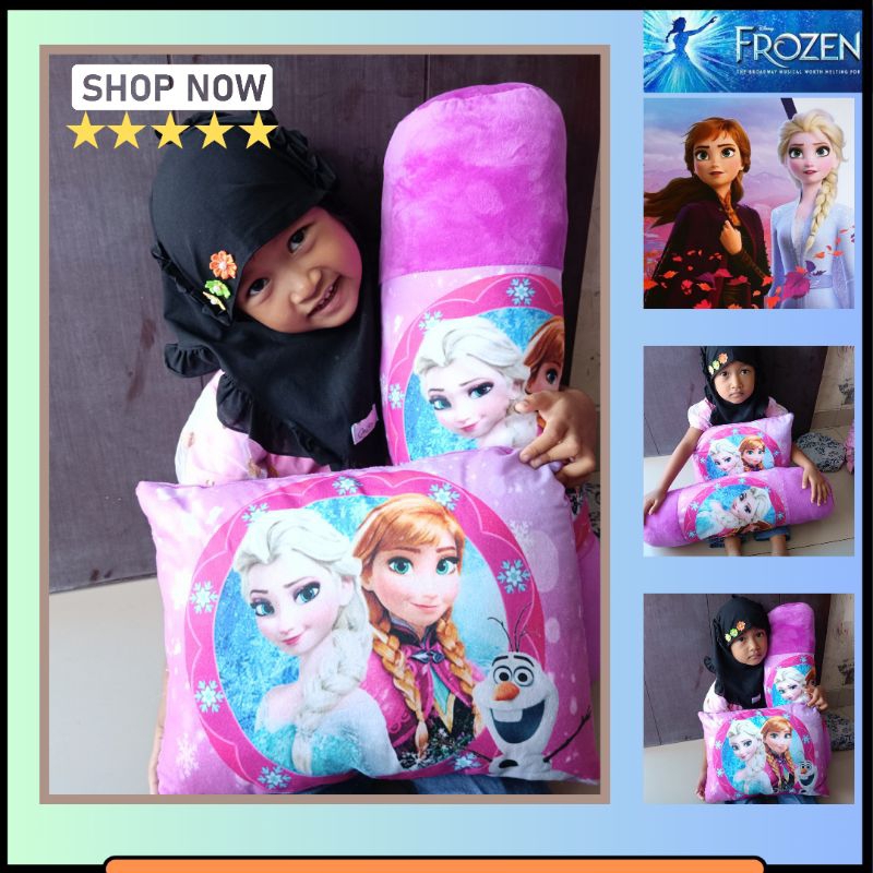 Children'S bolster pillow set frozen motifBizzarpillow Frozen Elsa Anna ...