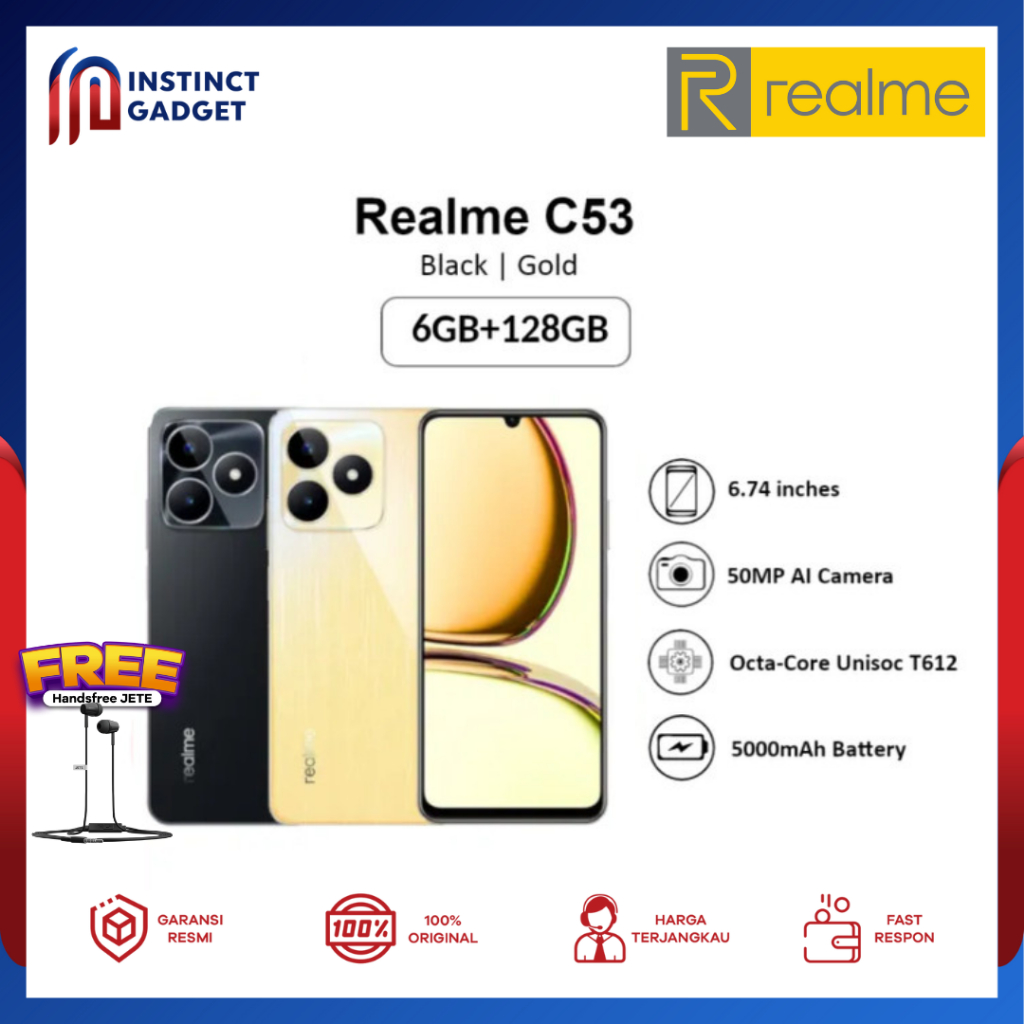 Realme C53 6GB 128GB Black || Original Gold Official Warranty | Shopee ...