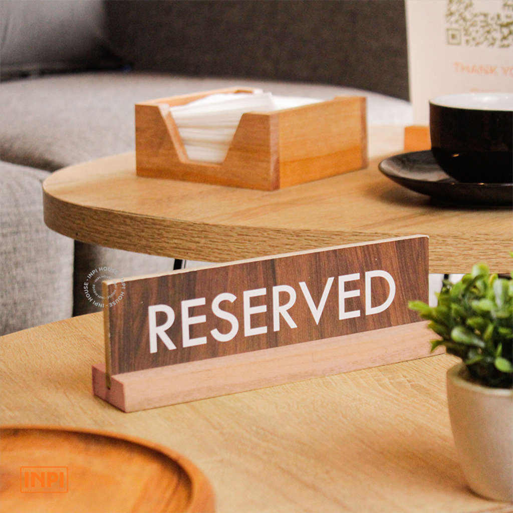 Reserved sign - table marker - reserved sign system | Shopee Singapore