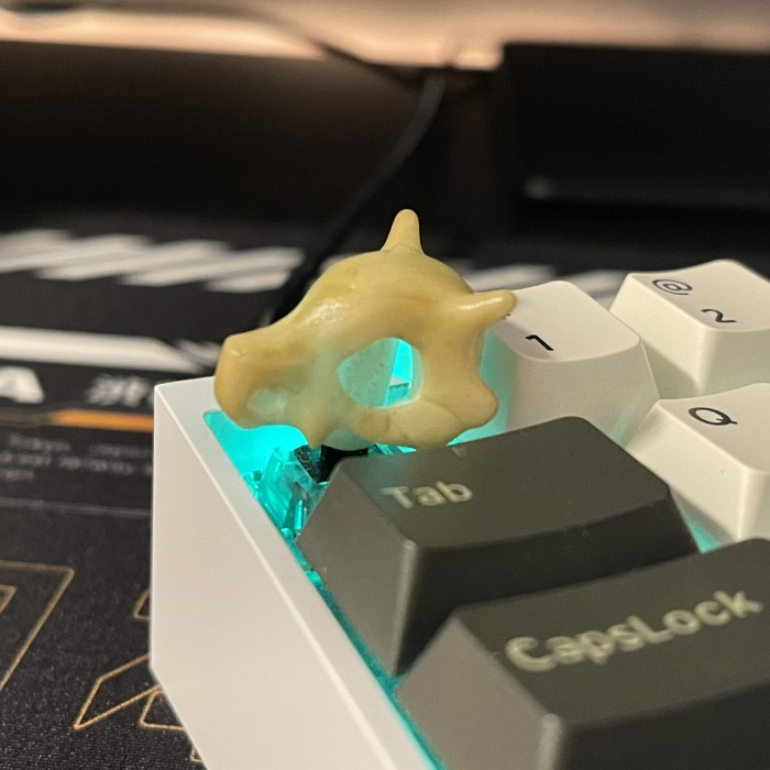 Skull keycap pokemon cubone artisan keycaps nintendo skeleton dinosaur ...