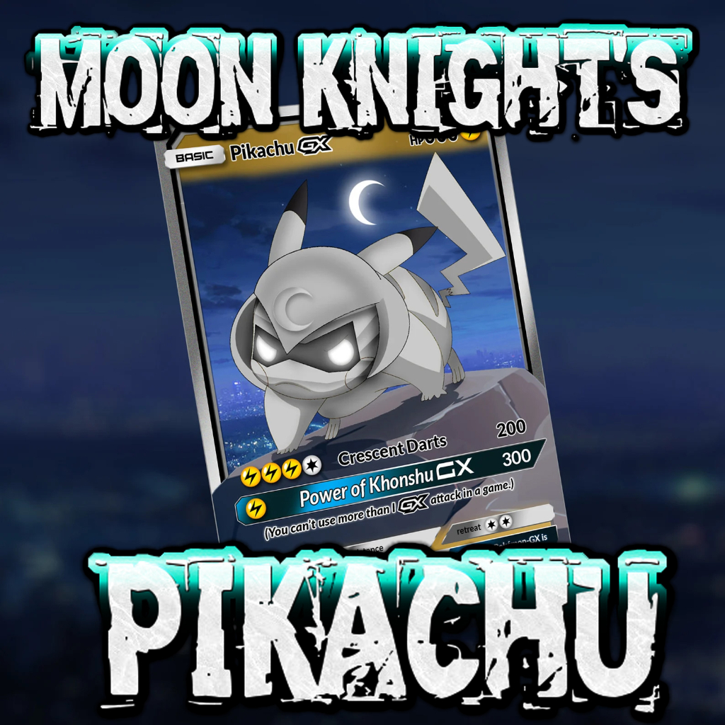 POKEMON TCG HOLOGRAM ENGLISH VERSION CARD (GX) - MOON KNIGHT PIKACHU ...