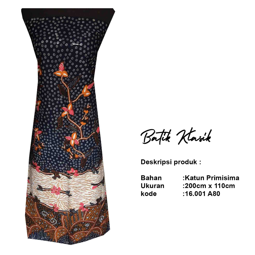 Primisima Black Classic Motif Handwritten Batik Premium Teacher Uniform ...