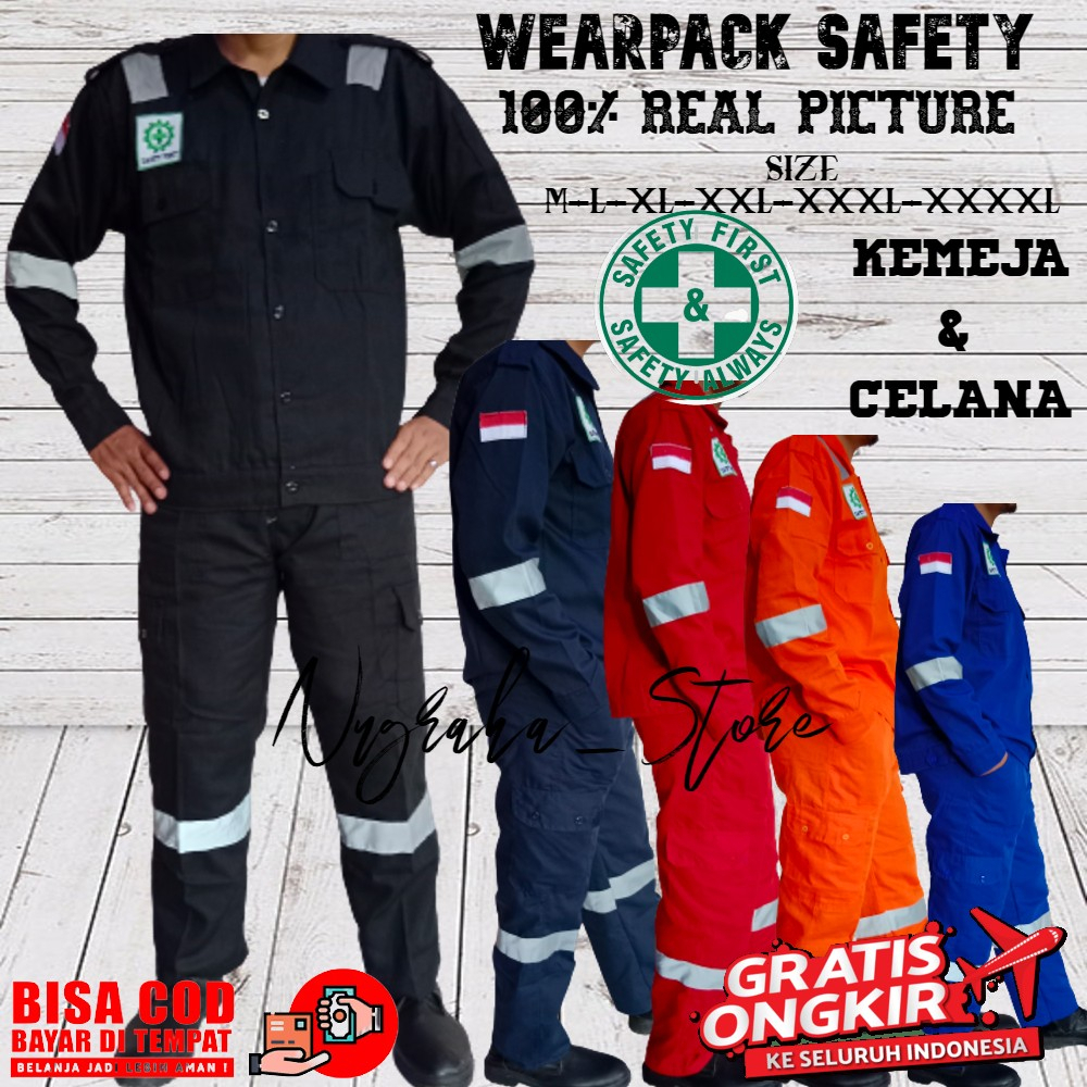 Wearpack Suit Shirt & Pants 2inch Safety Uniform Coverall Work Project ...