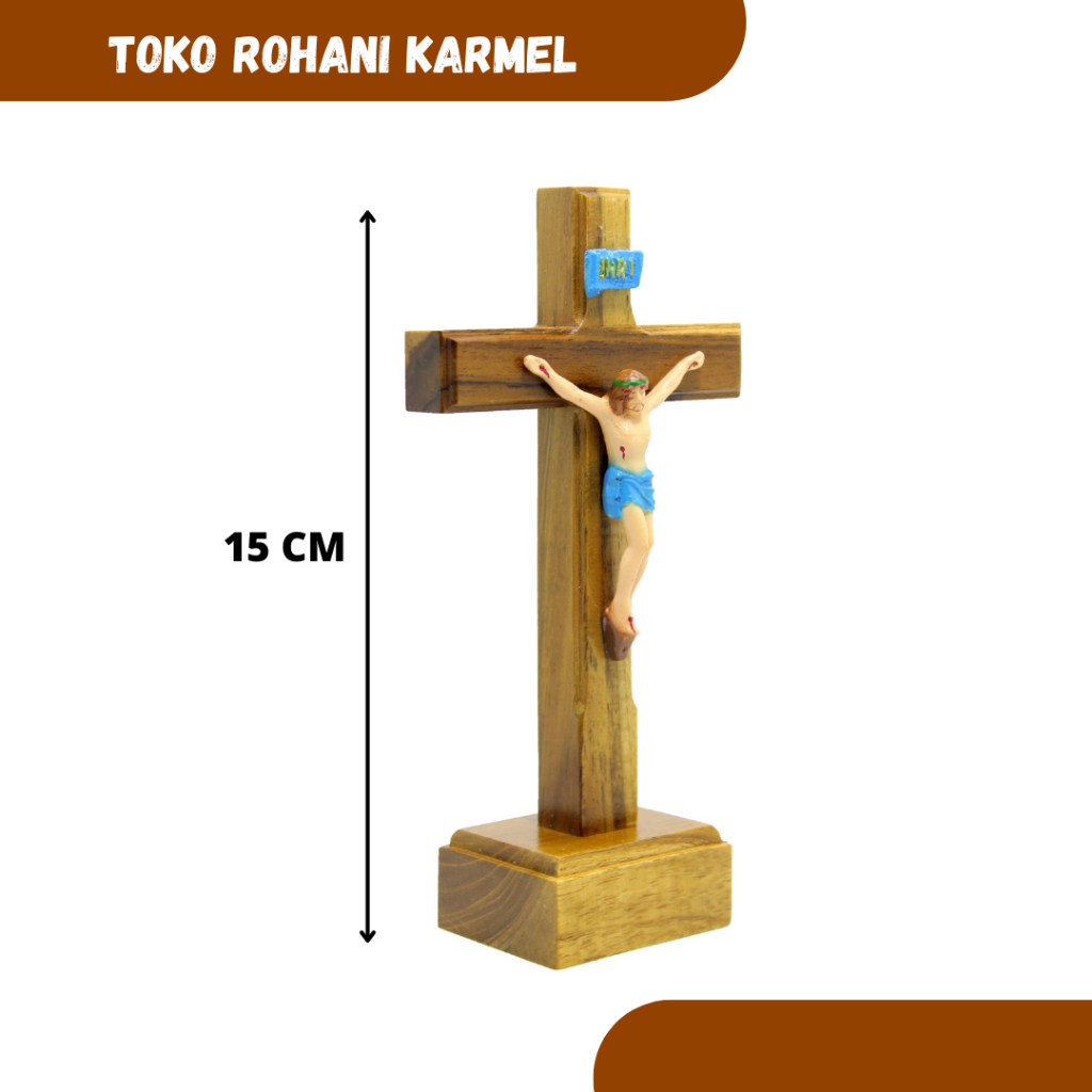 FIBER CORPUS SITTING CROSS 12-15 CM CATHOLIC TABLE CROSS/ JESUS STATUE ...