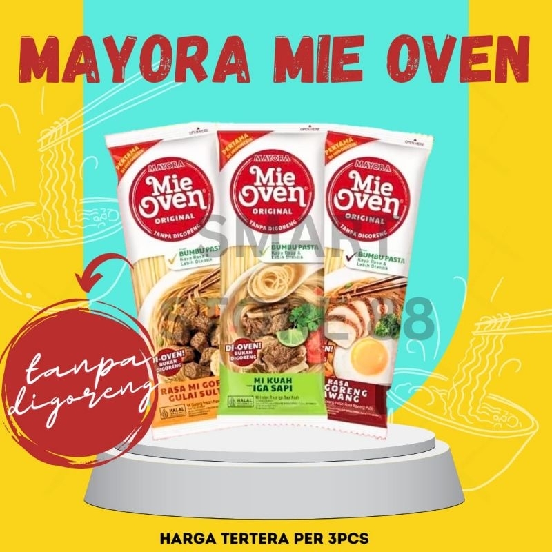 Mayora OVEN NOODLES CONTAINS 3 PCS MI HEALTHY WITHOUT FRYING | Shopee ...