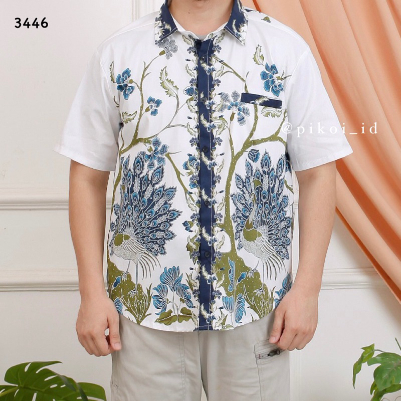 Couple batik Office Uniform Men Women/modern batik Uniform BLUE RAIKA ...