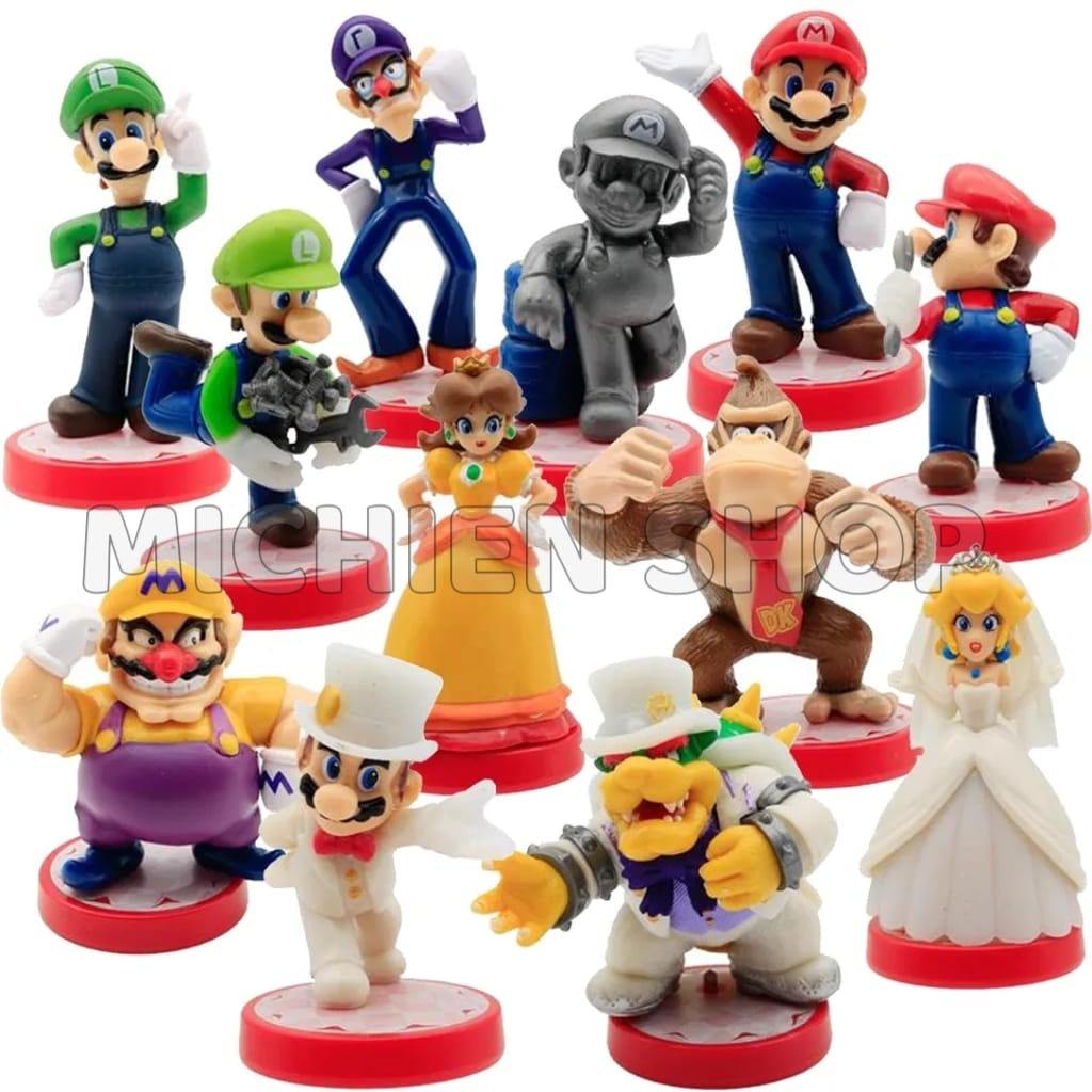 Super Mario Bros Figure and Friends contains 12 pcs | Shopee Singapore