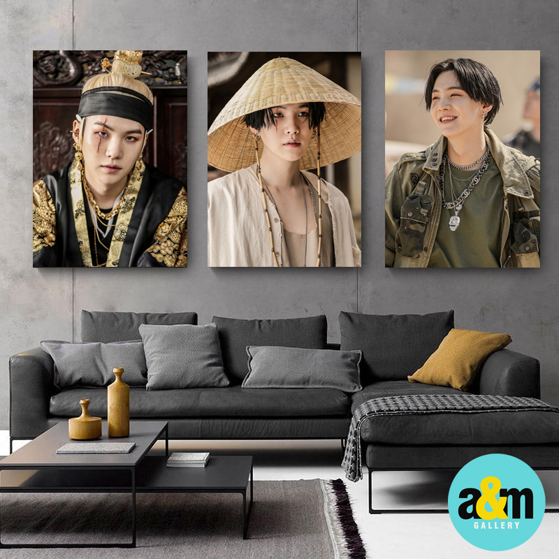HIASAN DINDING KAYU Suga BTS AGUS D Daechwita Wood Poster Version I ...