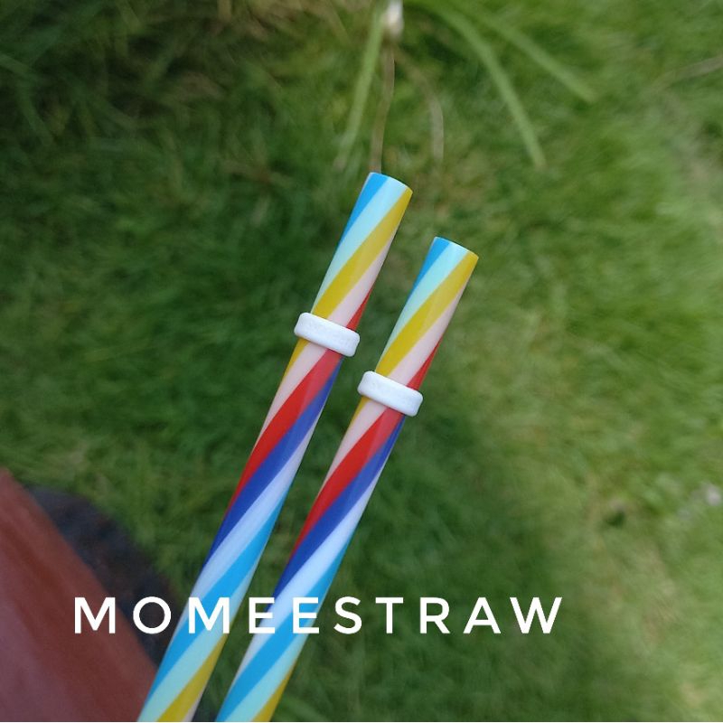 Starbucks Stripe Rainbow Hard Straw Reusable Plastic Straws With ...