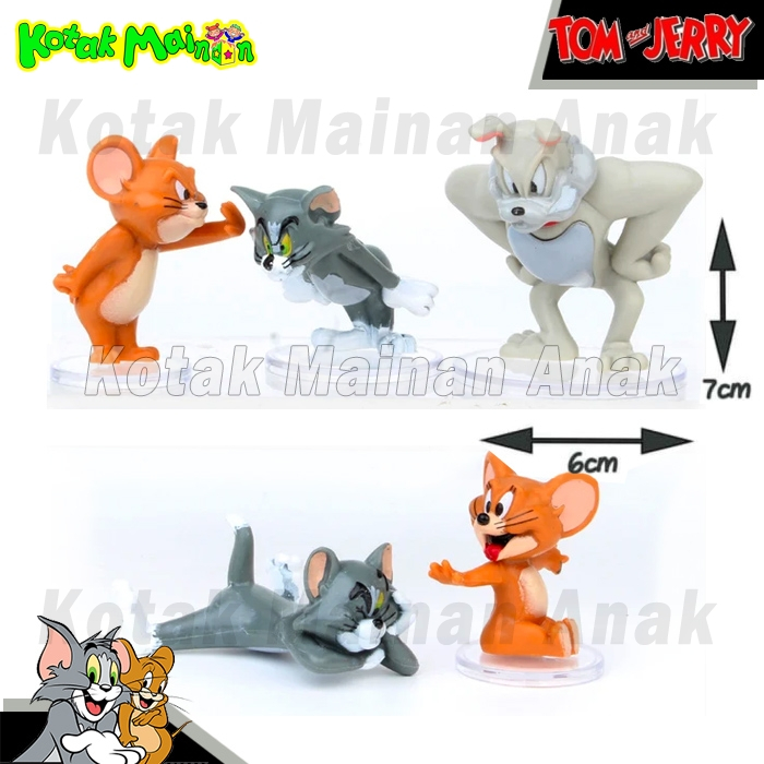 Tom & Jerry Figure Toys Tom Jeri Jery Cake Topper Display Set | Shopee ...