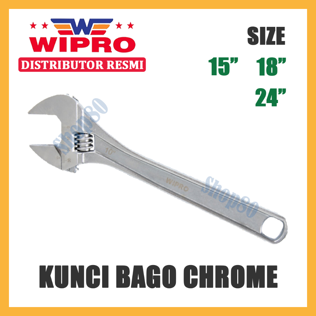 Wipro Wrench Bago Baco Adjustable Wrench 15" 18" 24" inch inch | Shopee ...