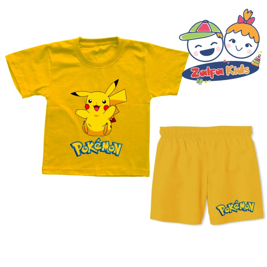 CHILDREN'S SUITS, T-SHIRTS & PANTS, PIKACHU POKEMON CHARACTER, CHILDREN ...